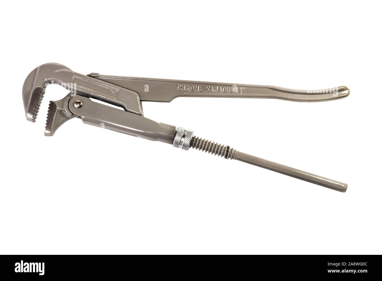 Adjustable wrench isolated on white background Stock Photo - Alamy