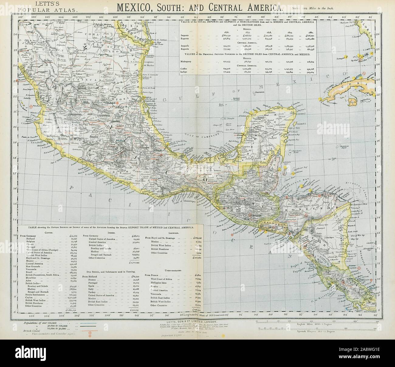 Mexico south america map hi-res stock photography and images - Alamy