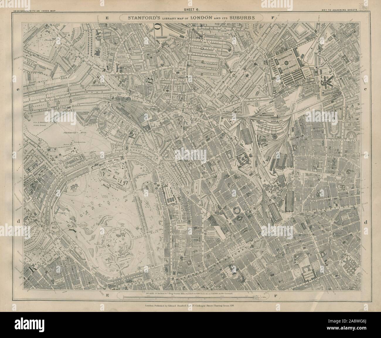 London map 1895 stanford hi-res stock photography and images - Alamy