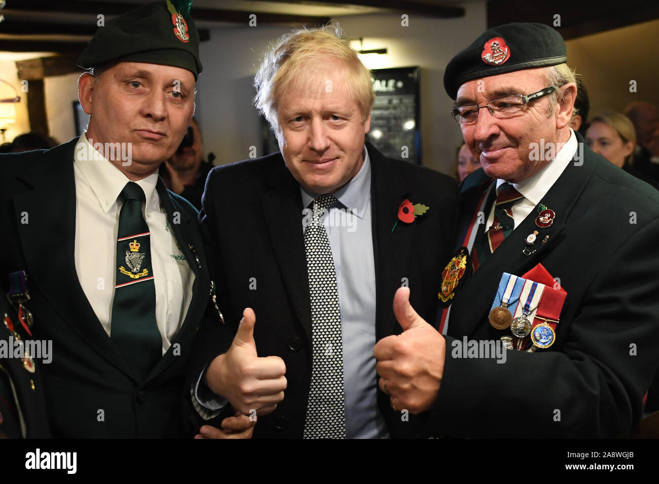 Prime Minister Boris Johnson meets with military veterans at the Lych ...