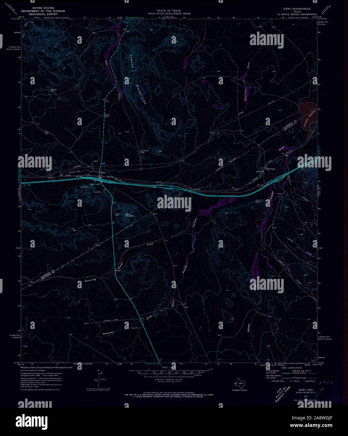 Map of kent texas hi-res stock photography and images - Alamy