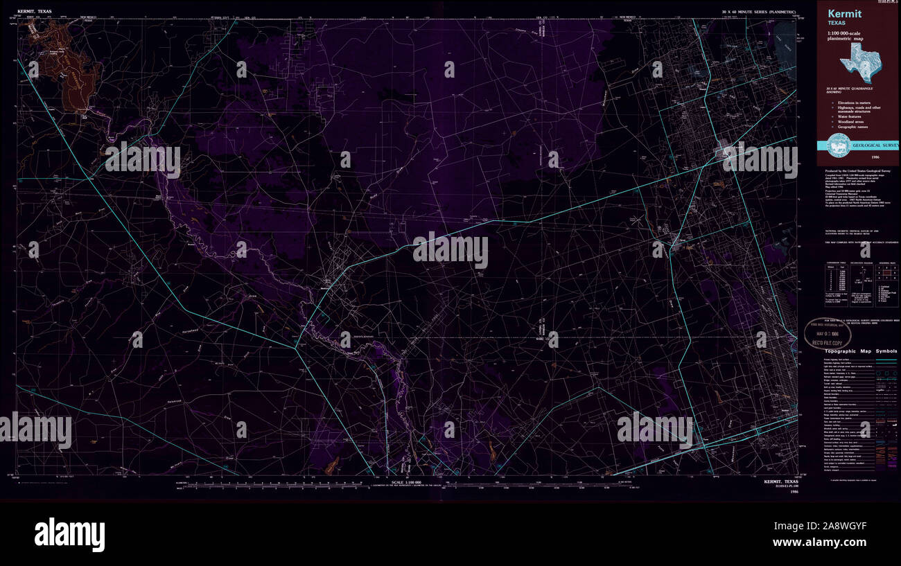 Map of kermit hi-res stock photography and images - Alamy