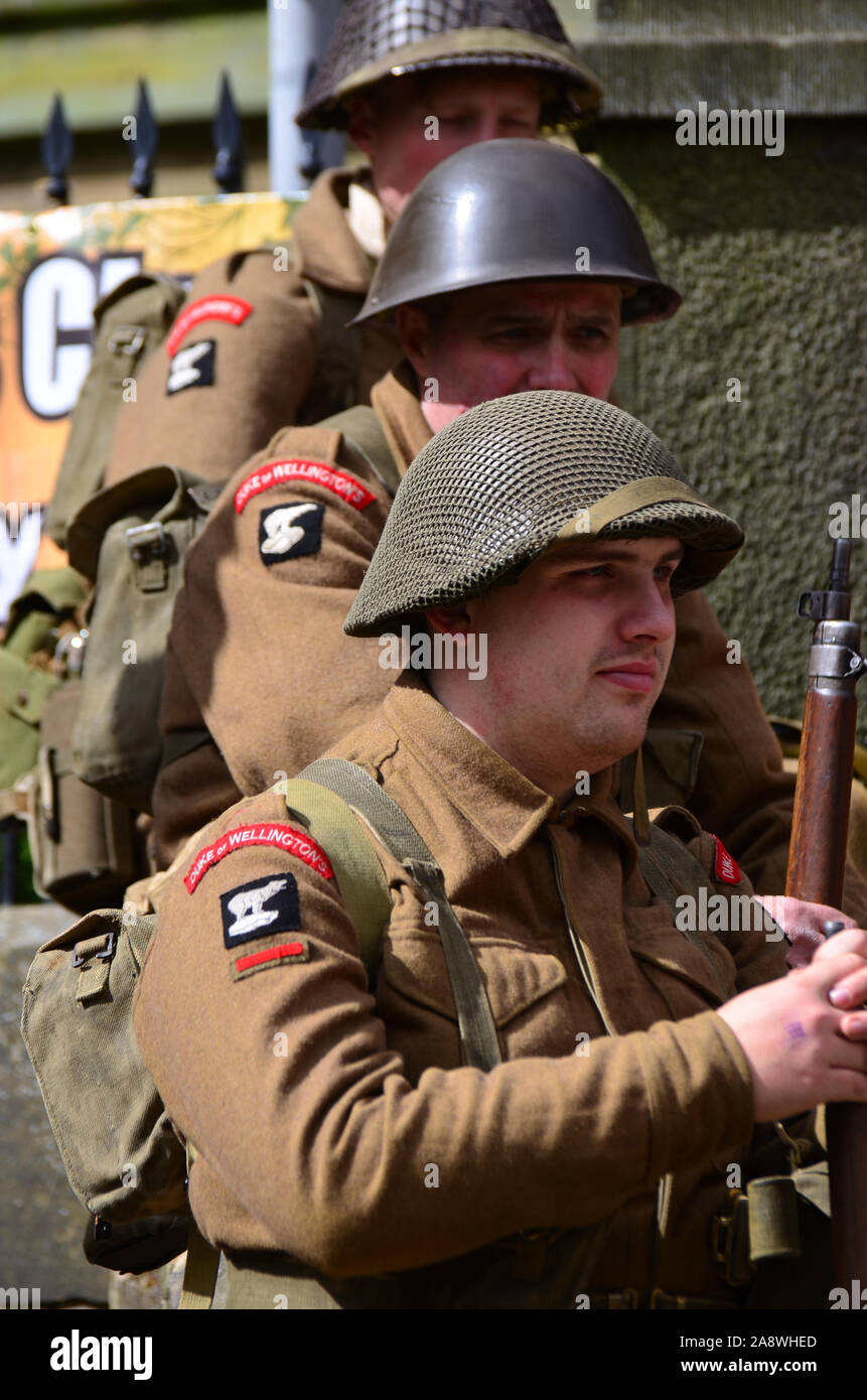 Two men in steel helmets hi-res stock photography and images - Alamy