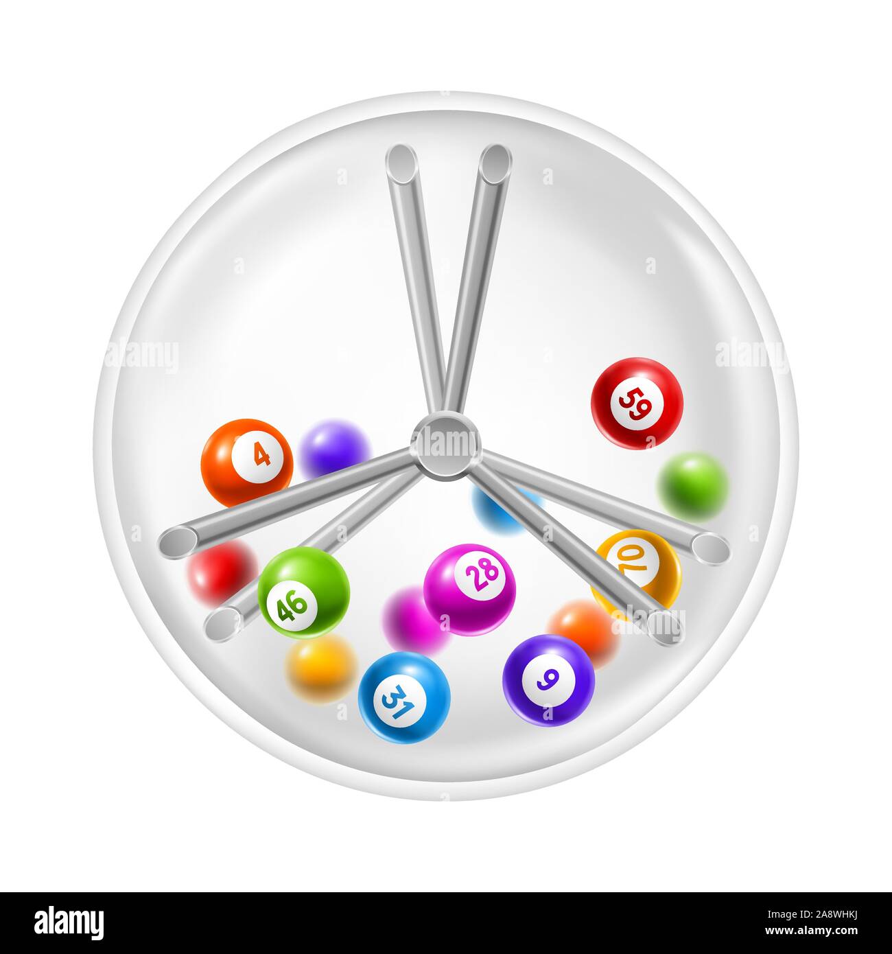 Bingo machine balls Cut Out Stock Images & Pictures - Alamy