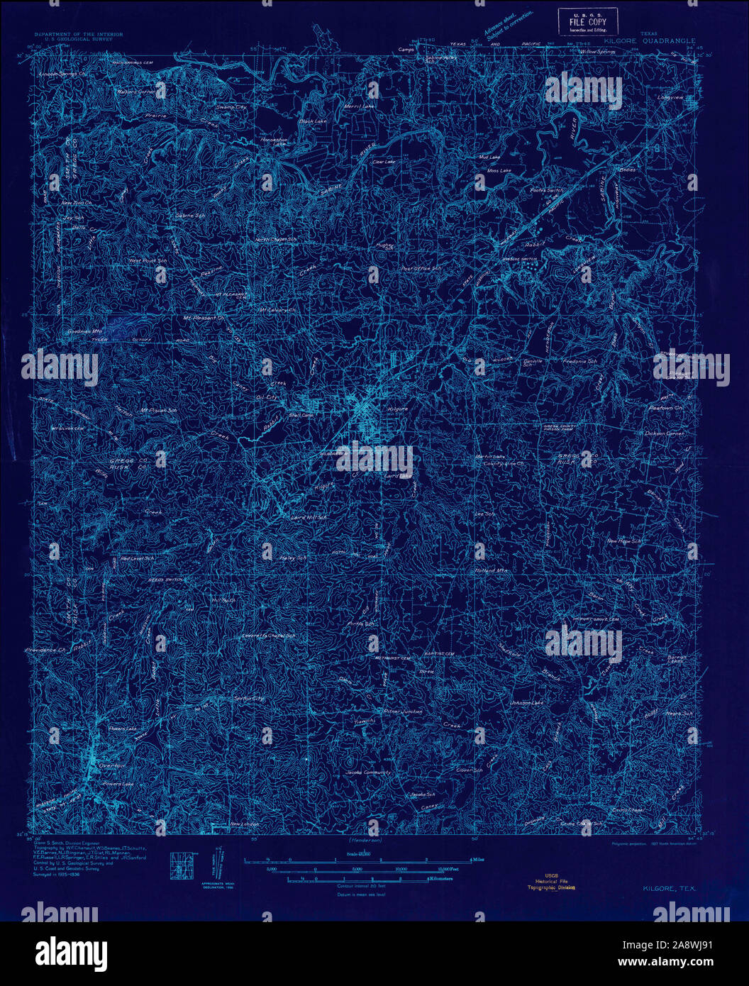 Kilgore texas map hi-res stock photography and images - Alamy