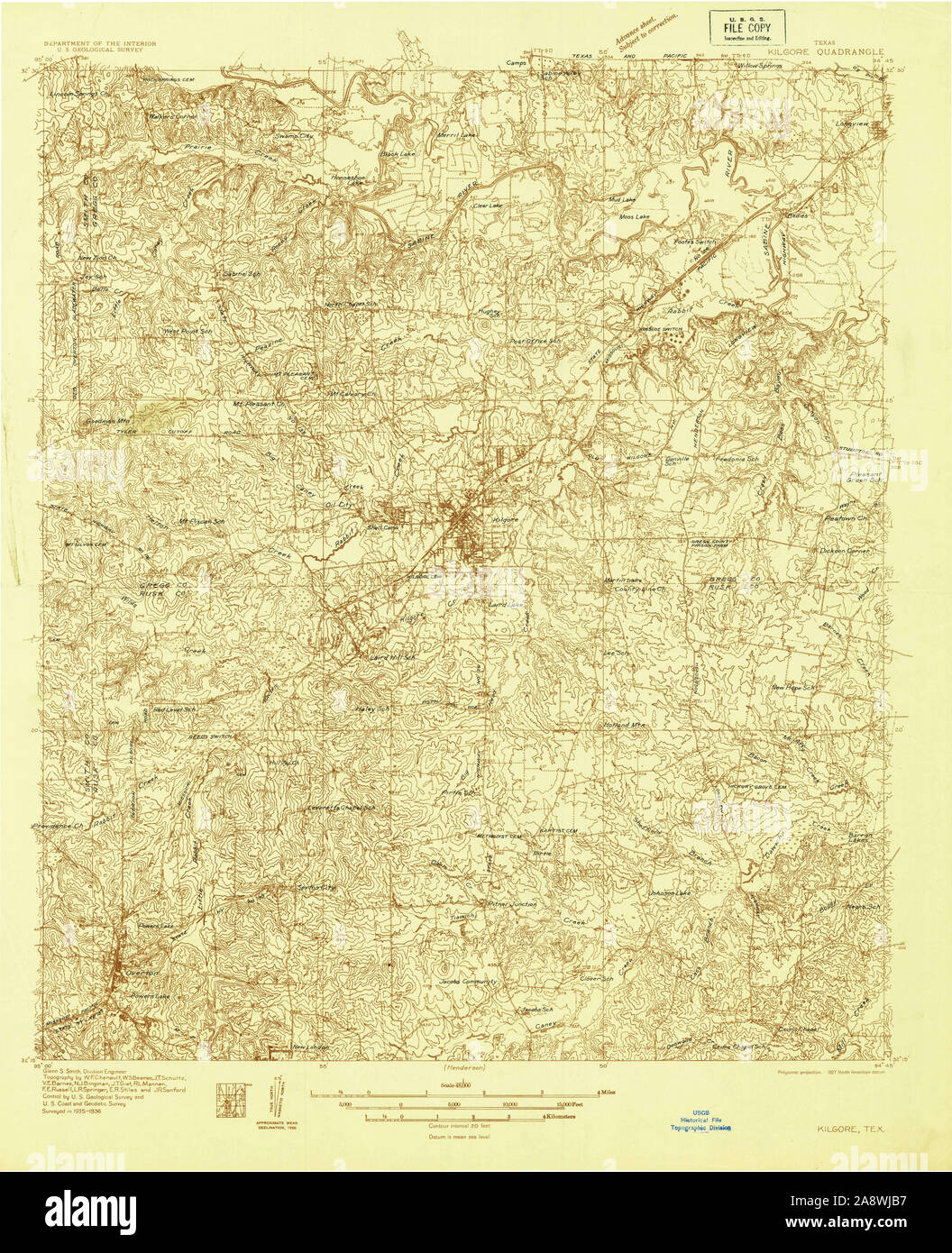 Map of kilgore hi-res stock photography and images - Alamy
