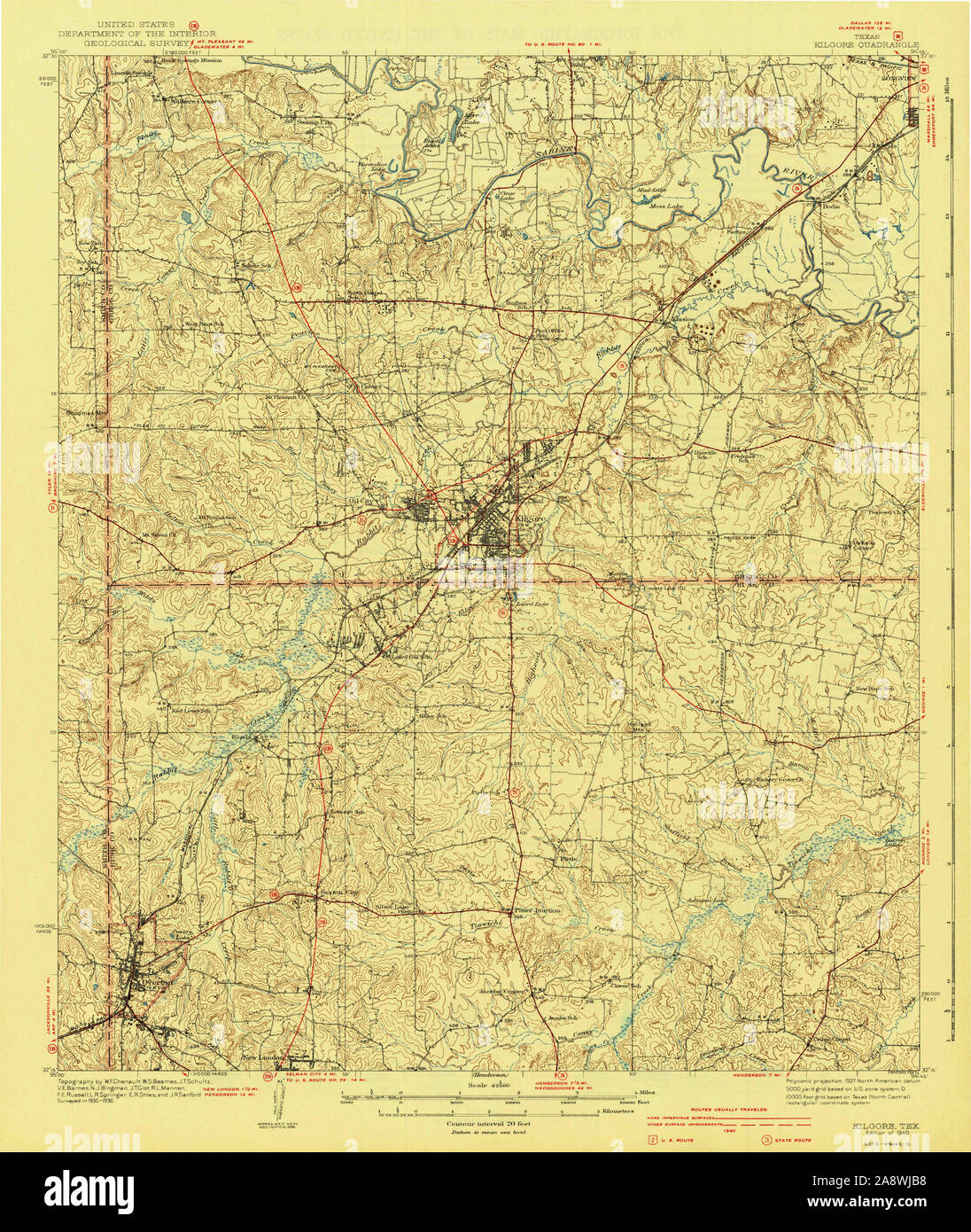 Map of kilgore hi-res stock photography and images - Alamy