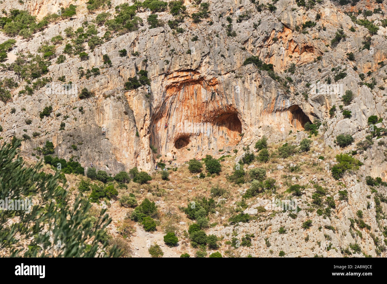 Twin Caves climbing sector in Leonidio, Arcadia, Peloponnese, Greece ...