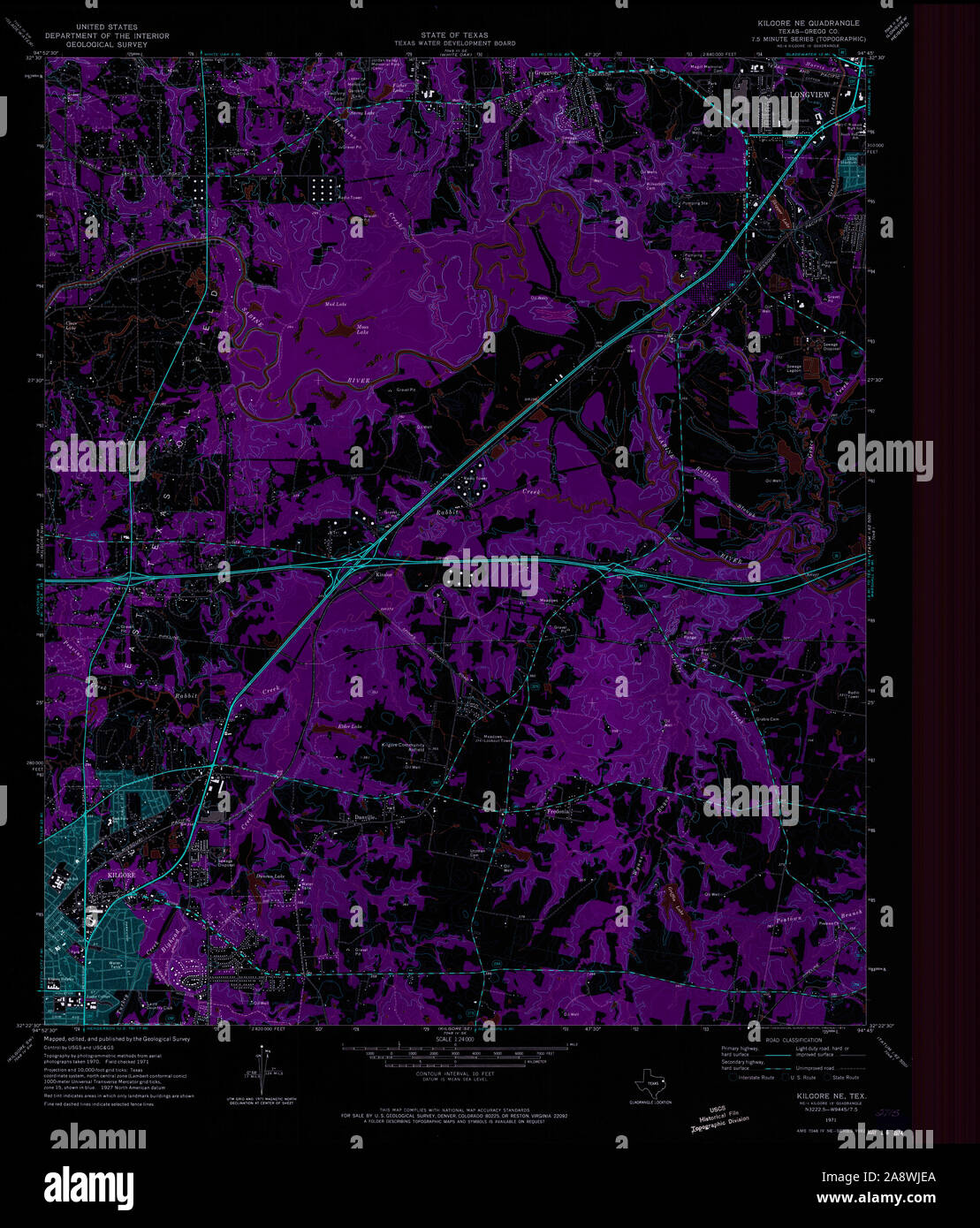 Kilgore texas map hi-res stock photography and images - Alamy