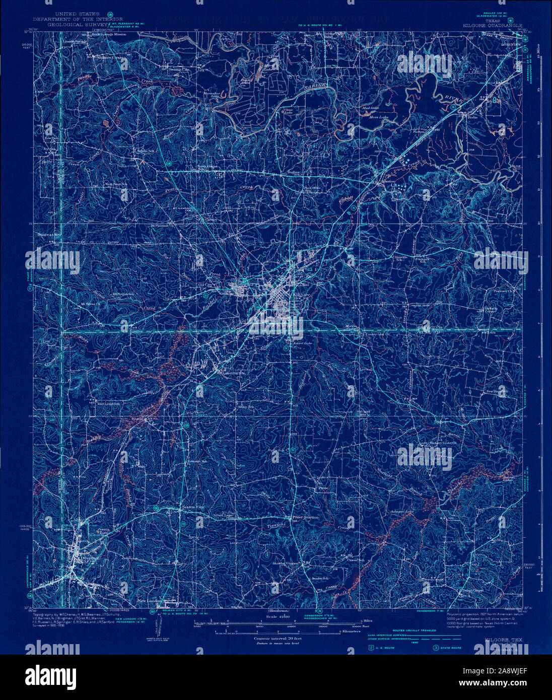 Map of kilgore hi-res stock photography and images - Alamy