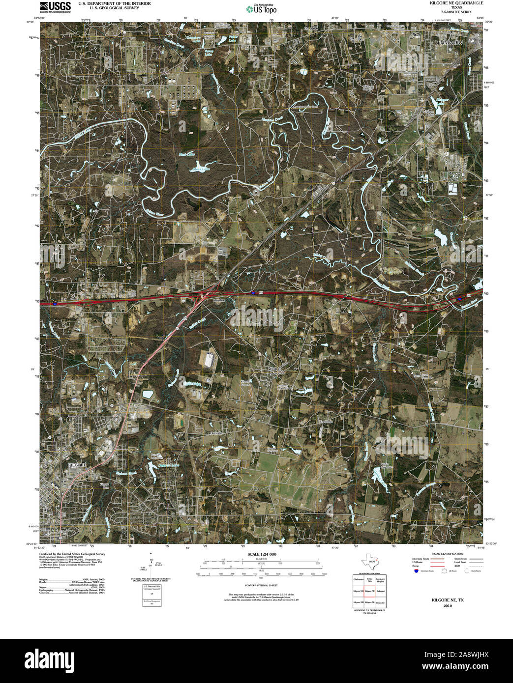 Map of kilgore hi-res stock photography and images - Alamy