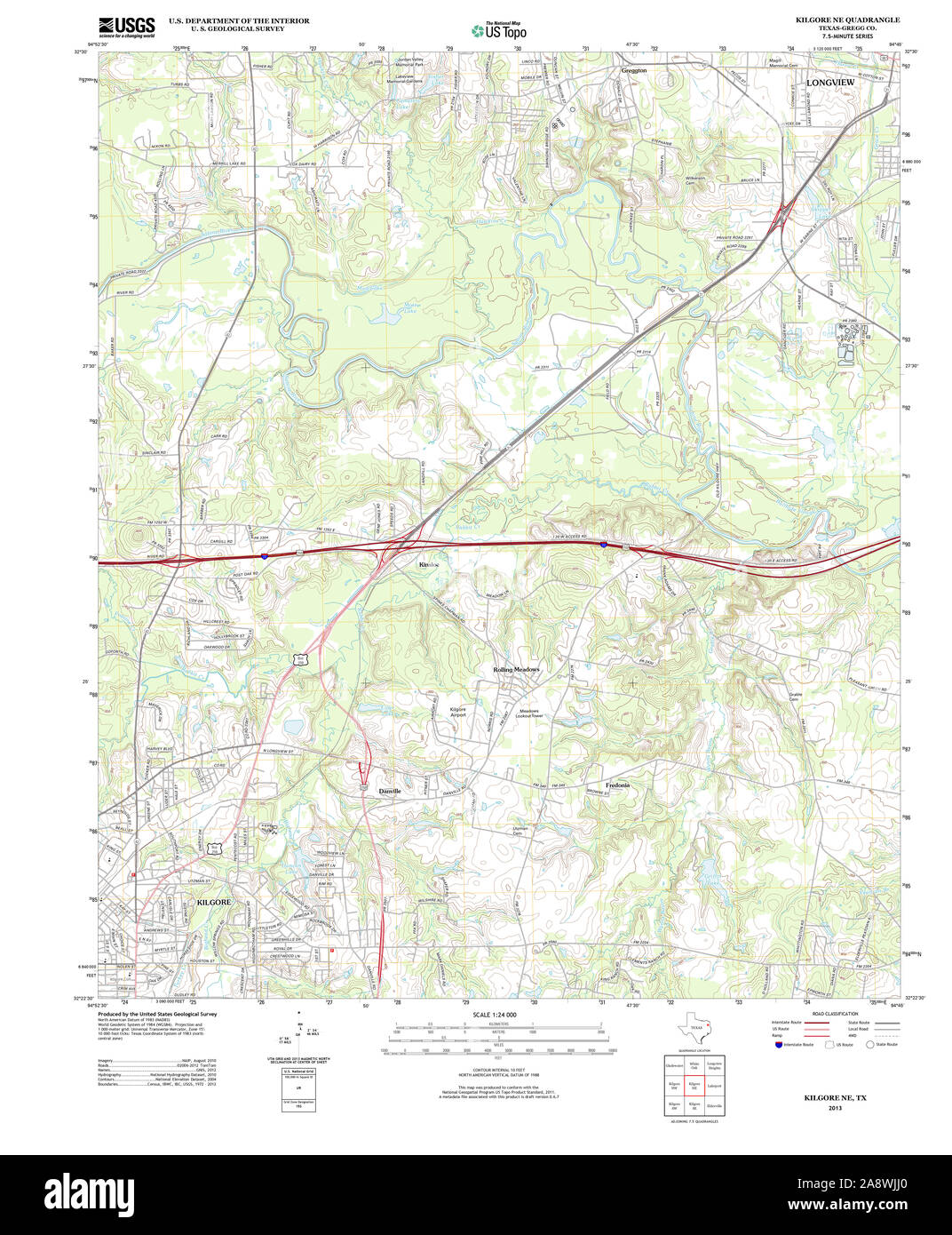 Map of kilgore hi-res stock photography and images - Alamy