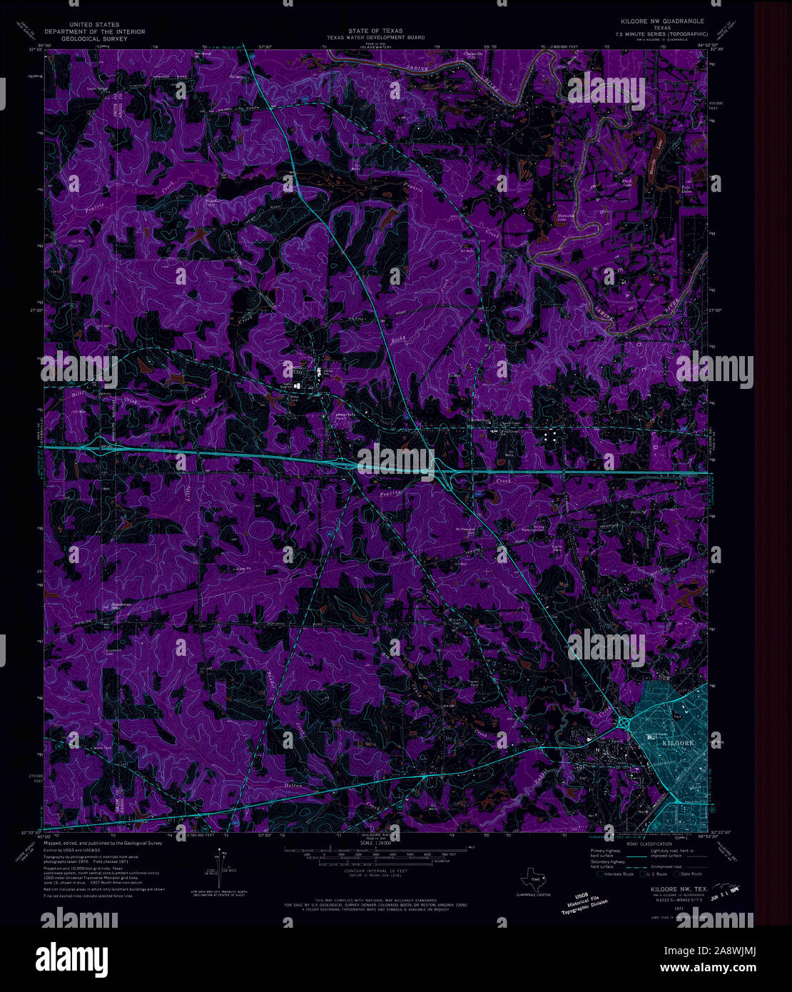 Map of kilgore hi-res stock photography and images - Alamy