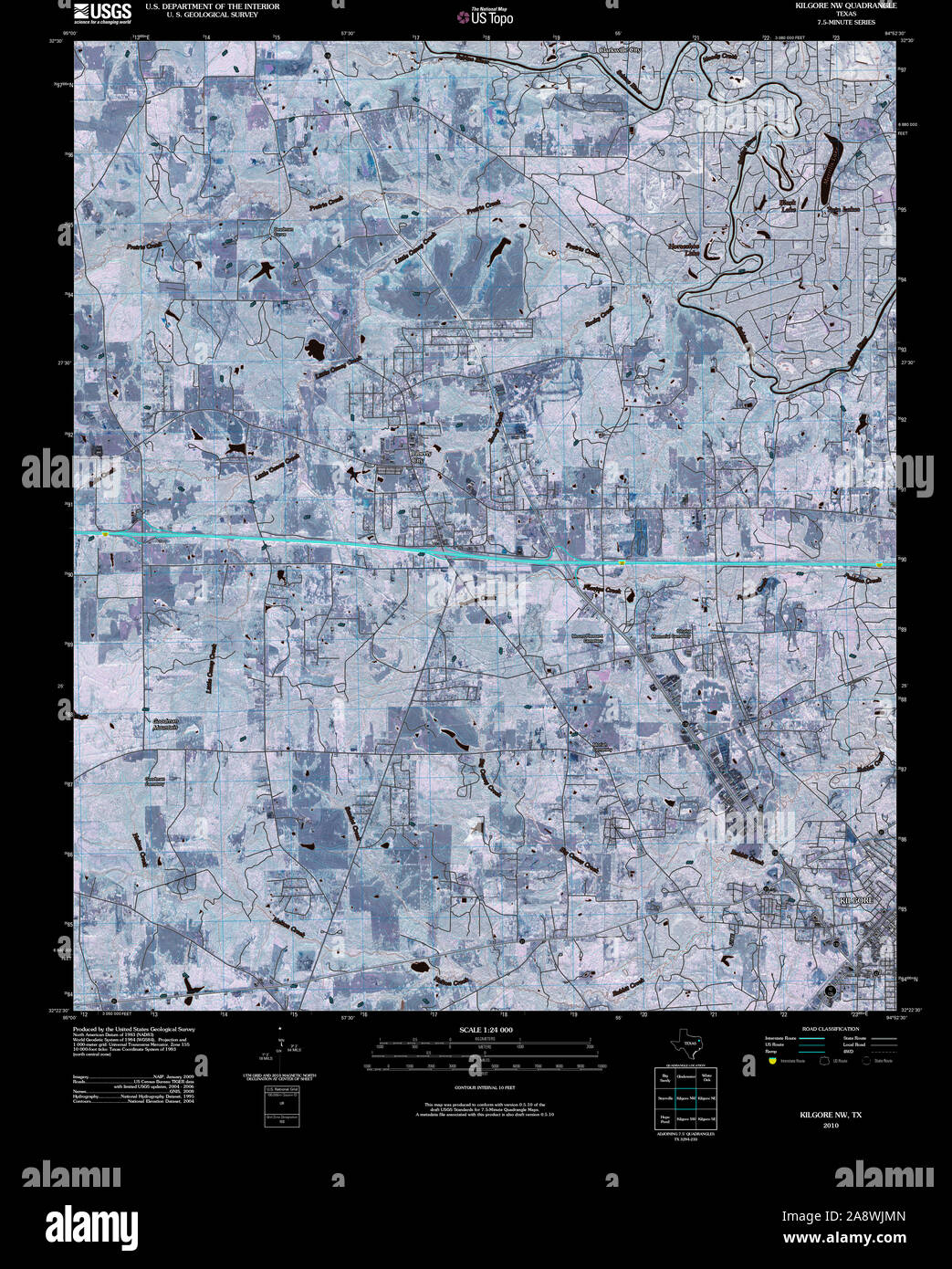 Kilgore texas map hi-res stock photography and images - Alamy