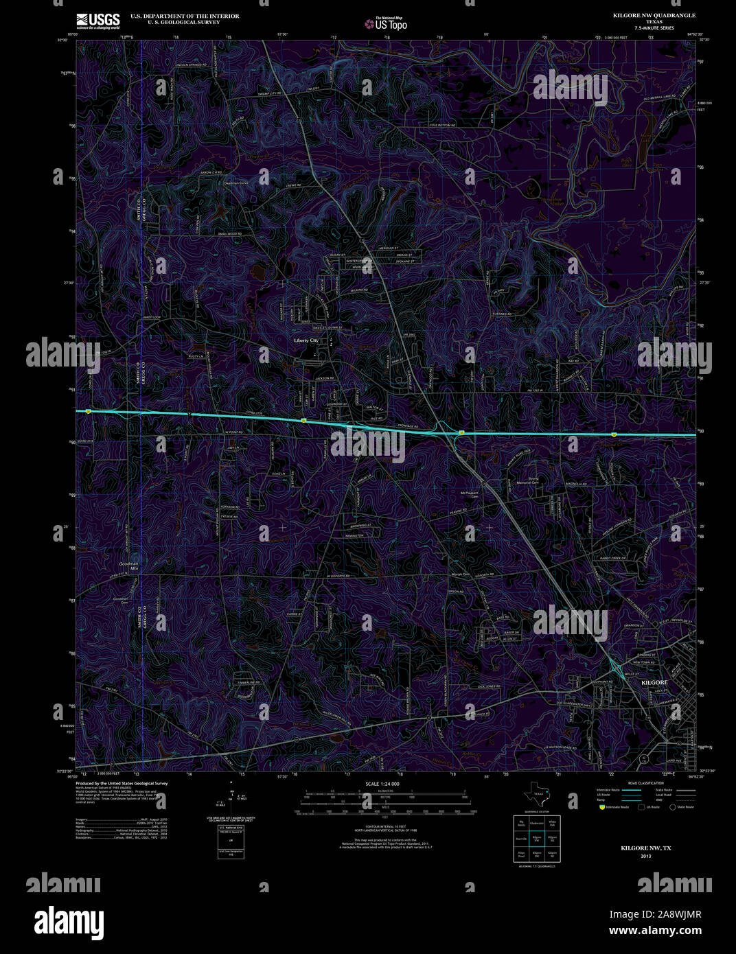 Map of kilgore hi-res stock photography and images - Alamy