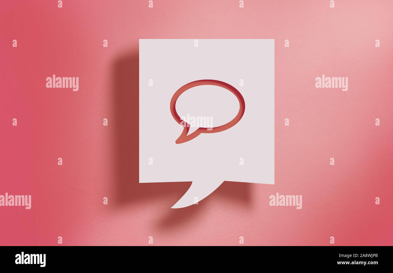 Cut out Speech Bubble symbol currency in a square shape speech bubble ...