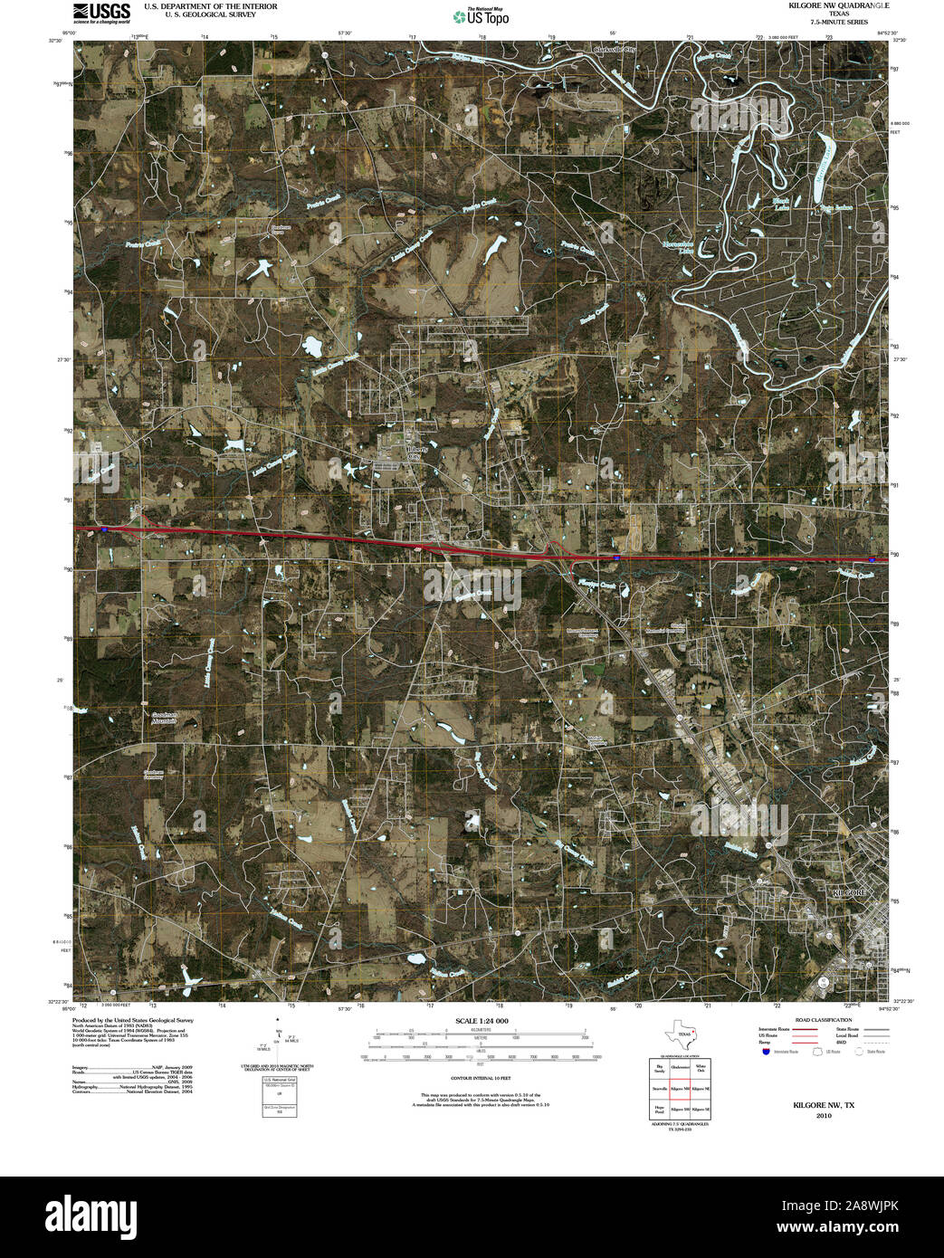 Kilgore map hi-res stock photography and images - Alamy