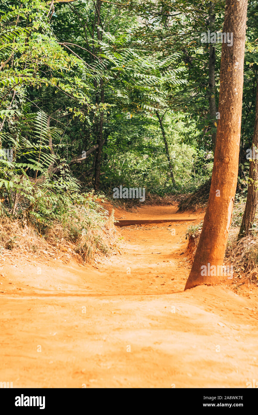 Ochre trail in Roussillon - tourist route Stock Photo - Alamy
