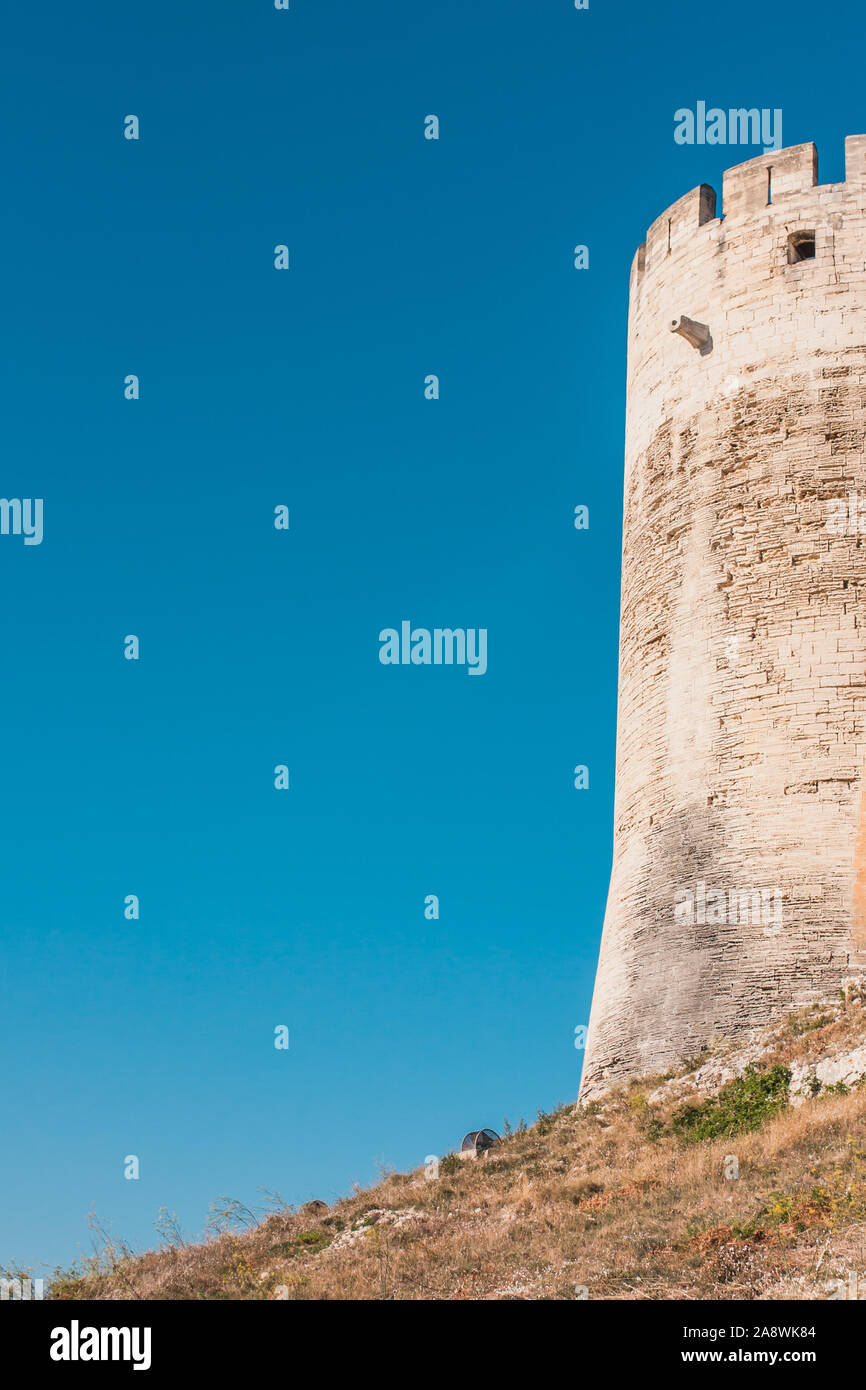 Impregnable medieval stone fortress Stock Photo - Alamy