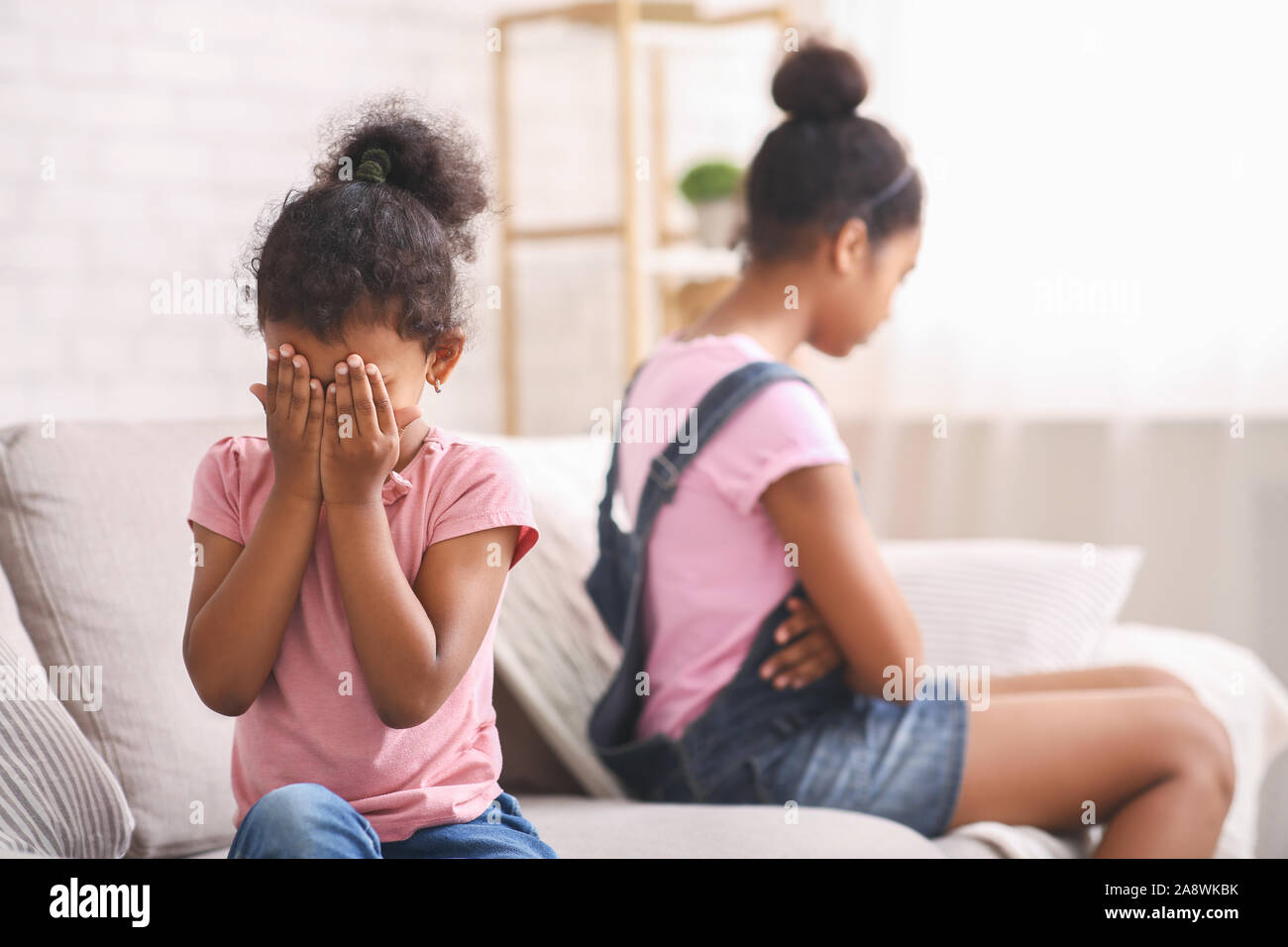 Crying Little Girls Reaction To Sister