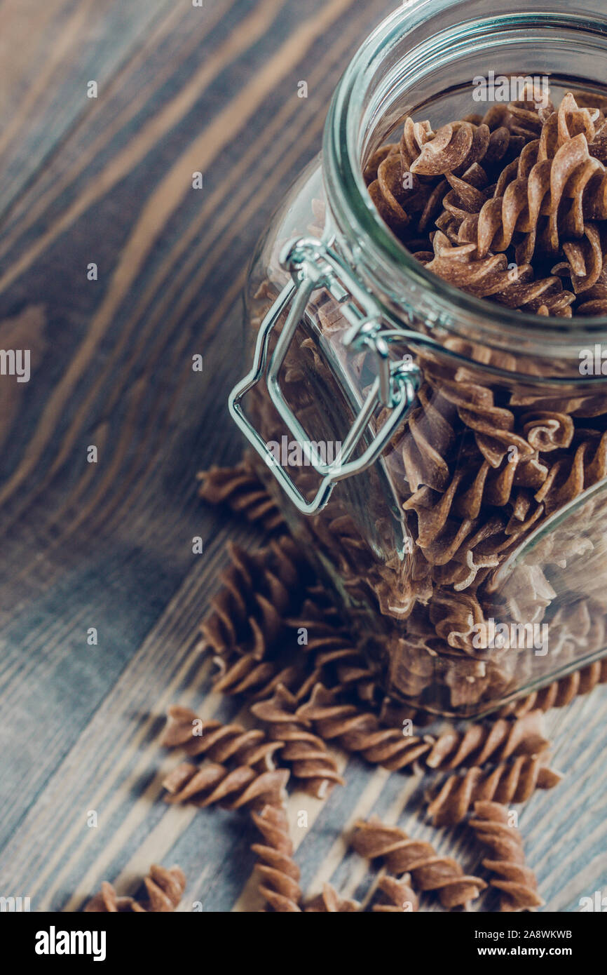 Glass jar with pasta Stock Photo - Alamy