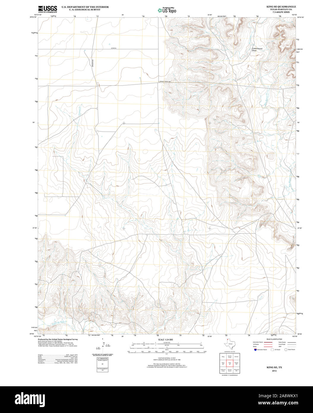 King texas map hi-res stock photography and images - Alamy