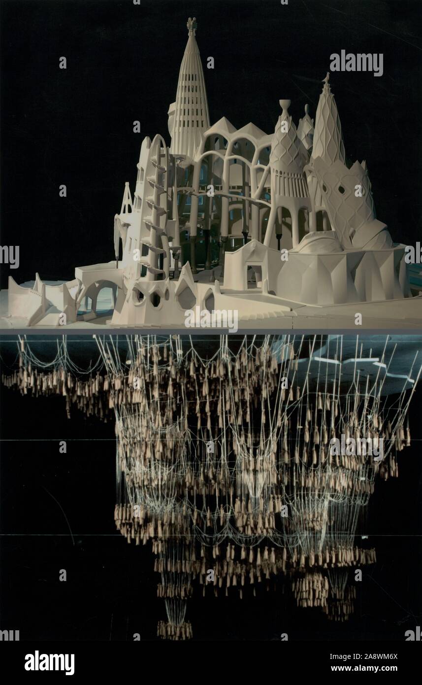 Gaudí's hanging model and Church of Colonia Güell, Barcelona, 1983-2008 ...