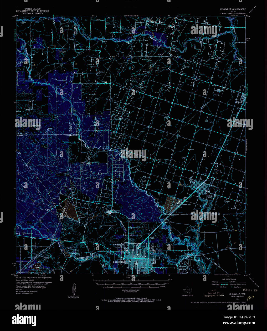 Map of kingsville hi-res stock photography and images - Alamy