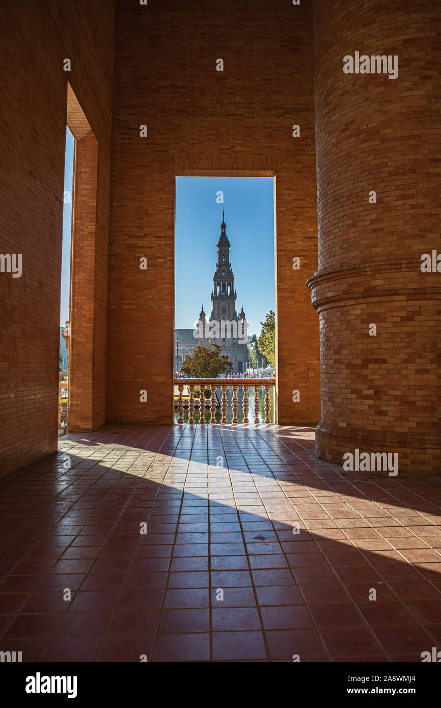 SEVILLA, SPAIN - CIRCA OCTOBER, 2019: The Plaza de Espana of Sevilla ...