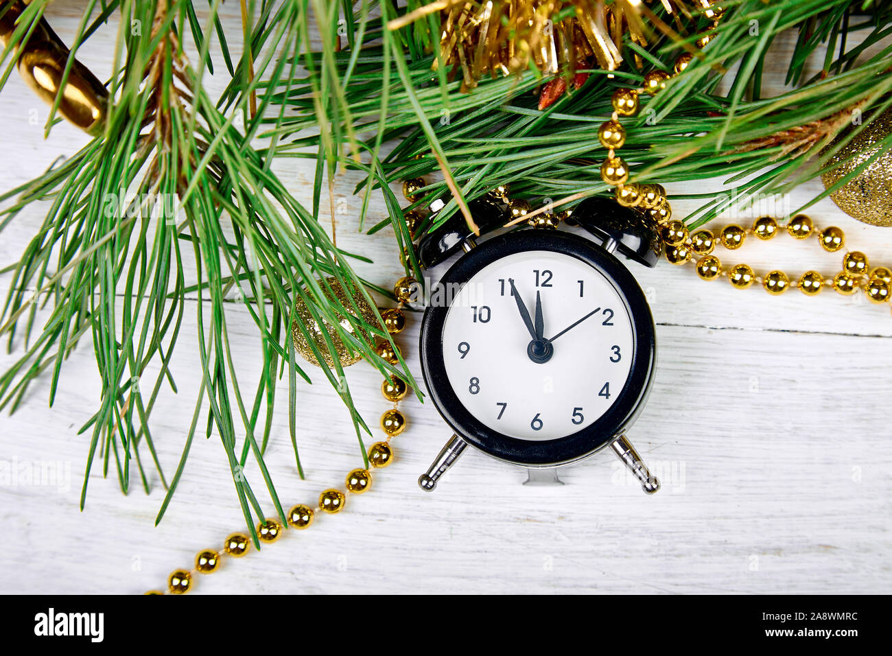 Eve Time Concept on table. New Year is coming Stock Photo - Alamy