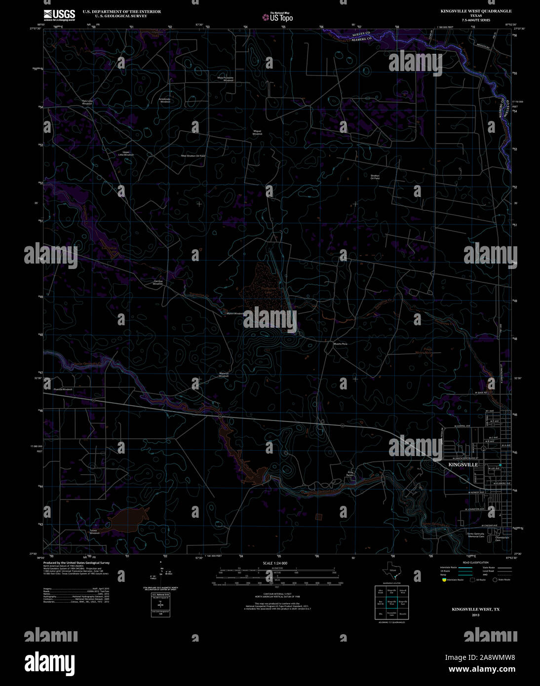 Kingsville map hi-res stock photography and images - Alamy