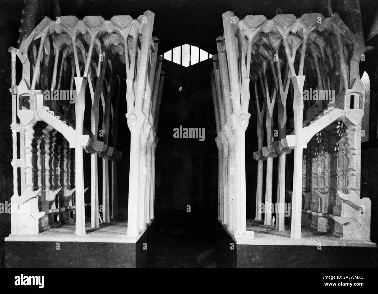 Model by Gaudí of the Sagrada Familia, Barcelona. Author: ANTONI GAUDÍ ...