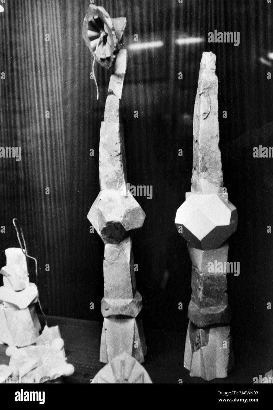 Models of pinnacles of towers of Sagrada Familia, Barcelona. Author ...