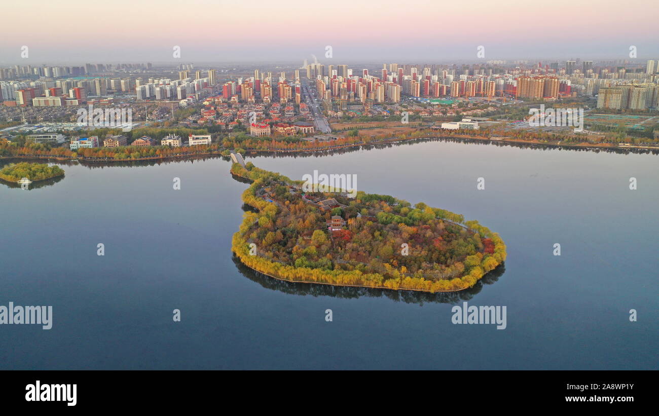 Tangshan. 11th Nov, 2019. Aerial photo taken on Nov. 11, 2019 shows a ...