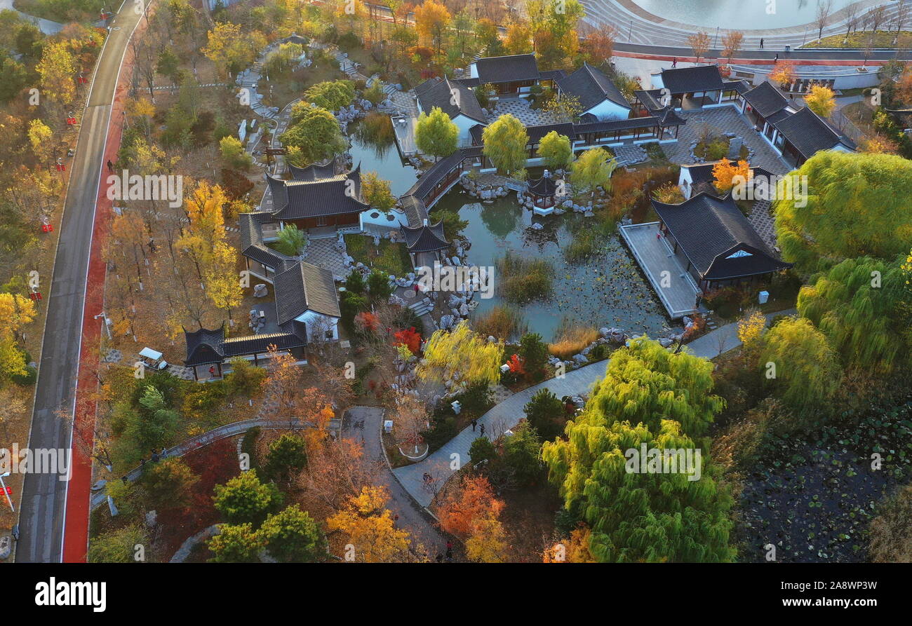Tangshan. 11th Nov, 2019. Aerial photo taken on Nov. 11, 2019 shows a ...