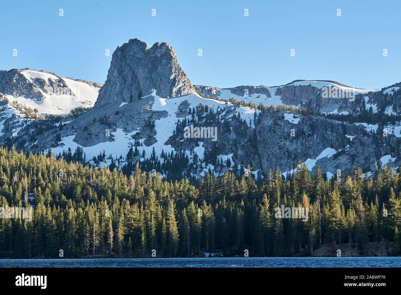View of Mammoth Lakes and mountians of the Sierra Nevada, California ...