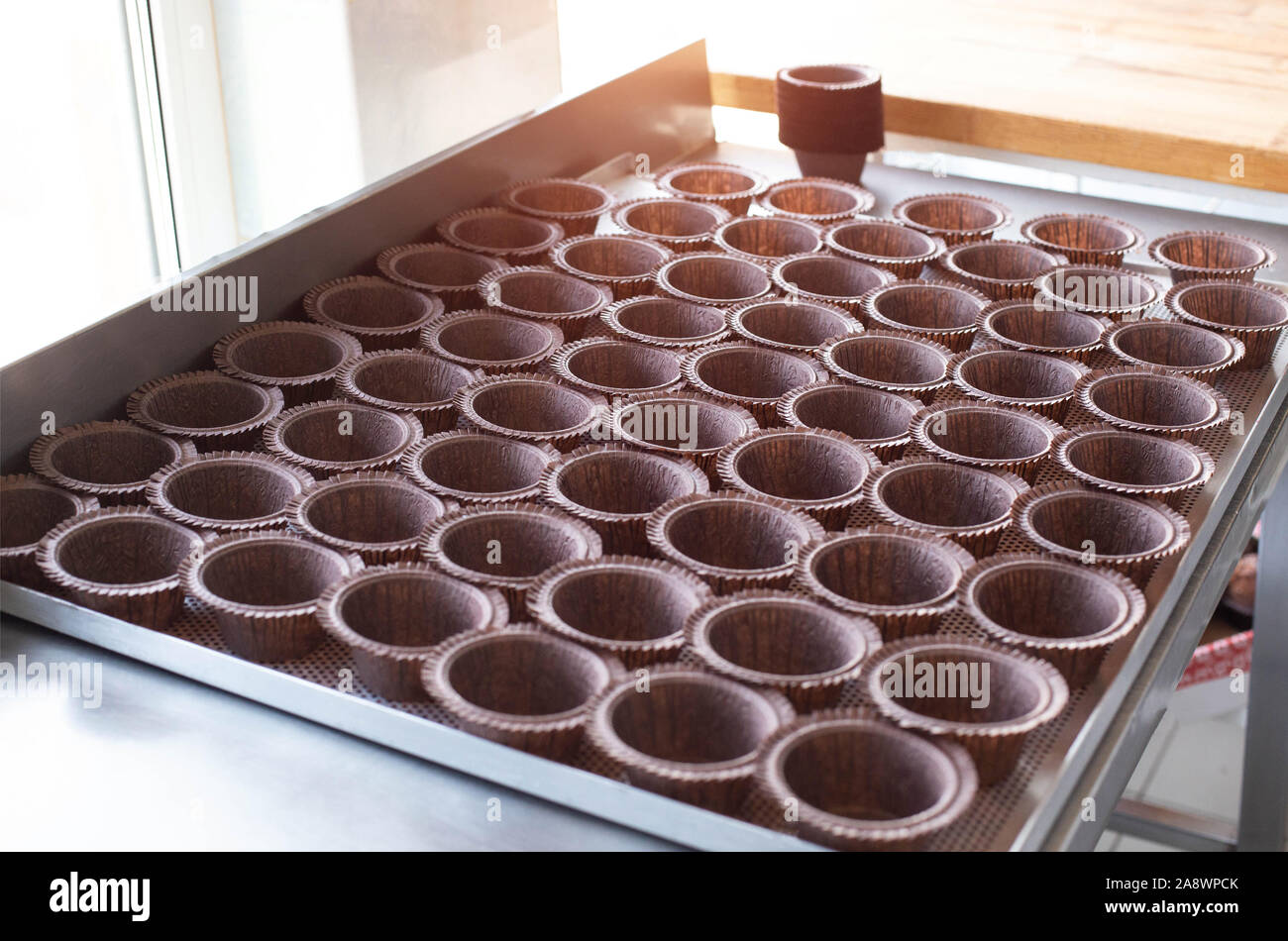 Forms for muffins and muffins. Production of muffins in the ...