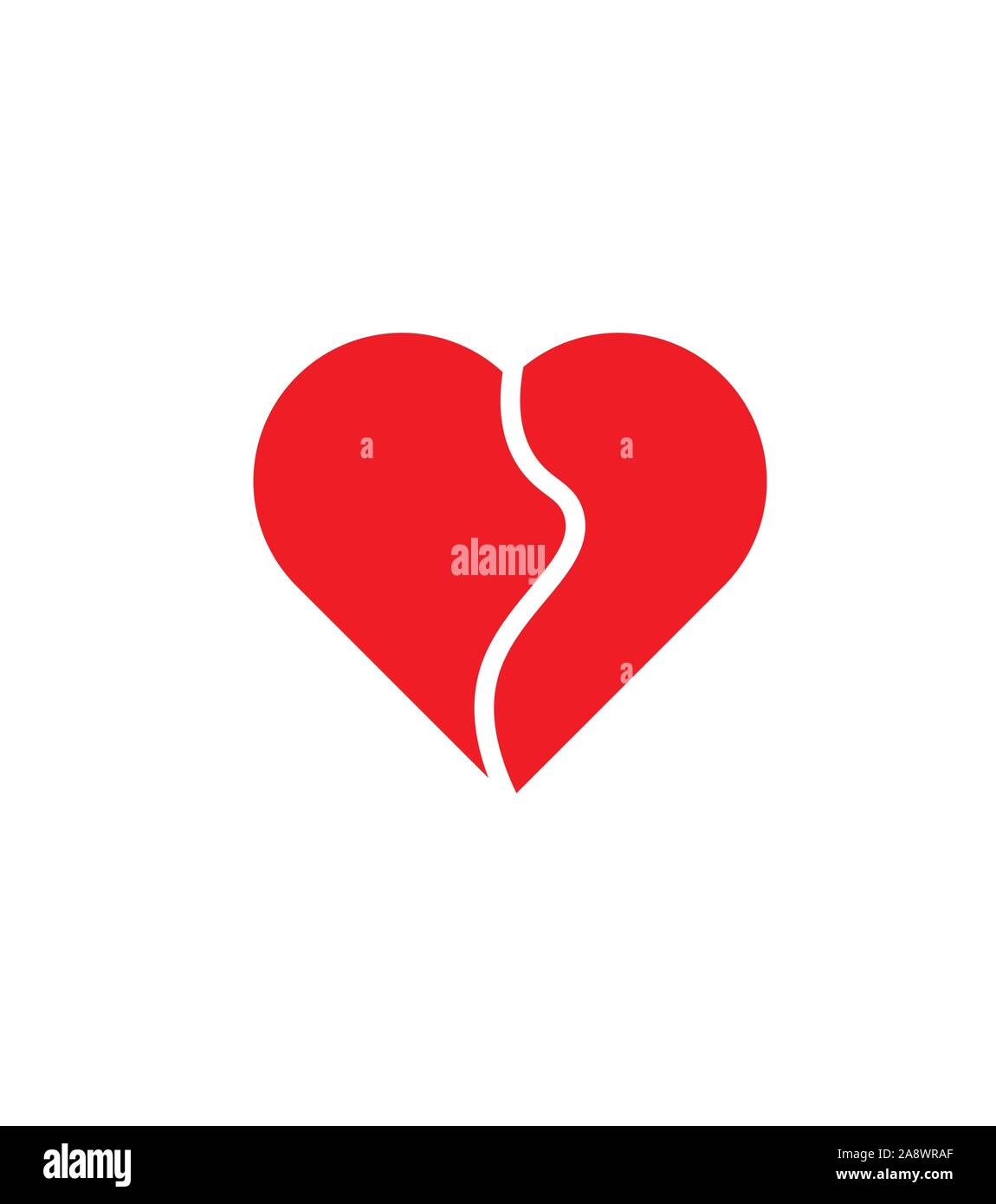 Broken heart icon vector vectors hi-res stock photography and images ...