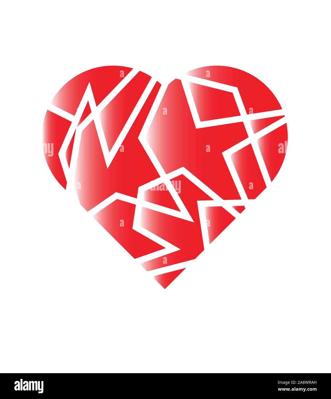 broken heart icon Stock Vector Image & Art - Alamy