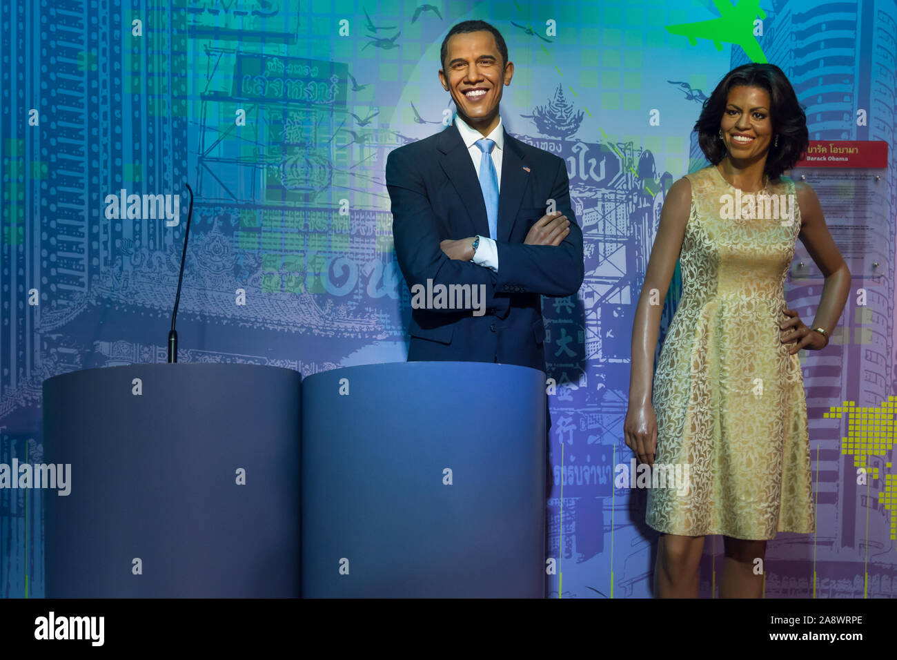 Michelle obama wax figure hi-res stock photography and images - Alamy