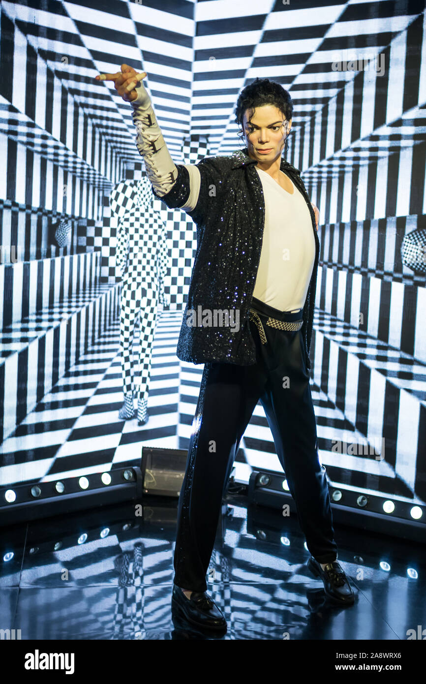 Bangkok,Thailand - November 1,2019 : Michael Jackson wax figure display ...