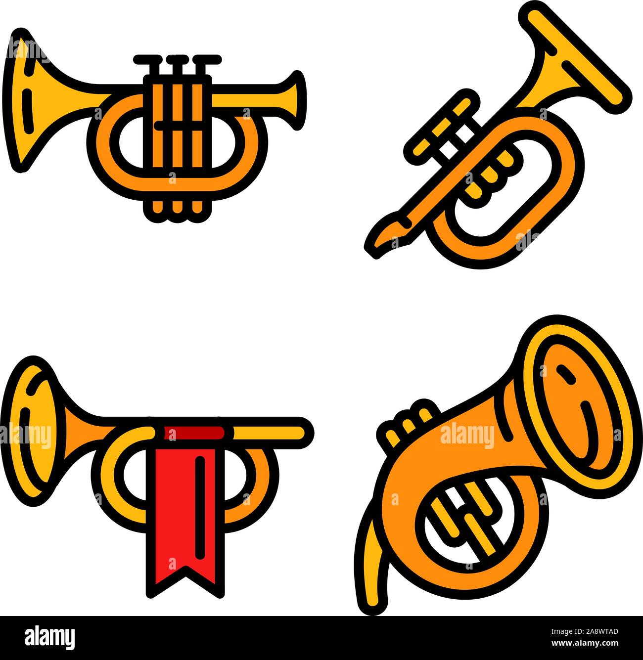 Medieval trumpet Cut Out Stock Images & Pictures - Alamy