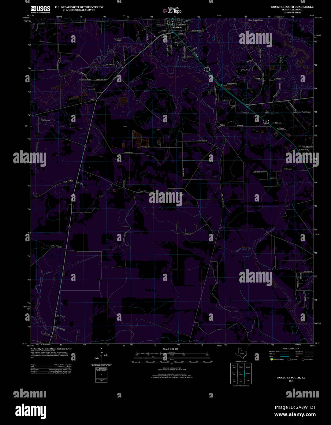 Map of kountze texas hi-res stock photography and images - Alamy