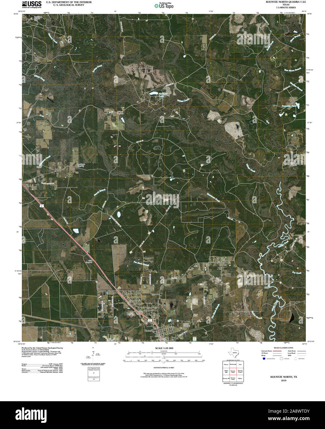 Map of kountze texas Cut Out Stock Images & Pictures - Alamy