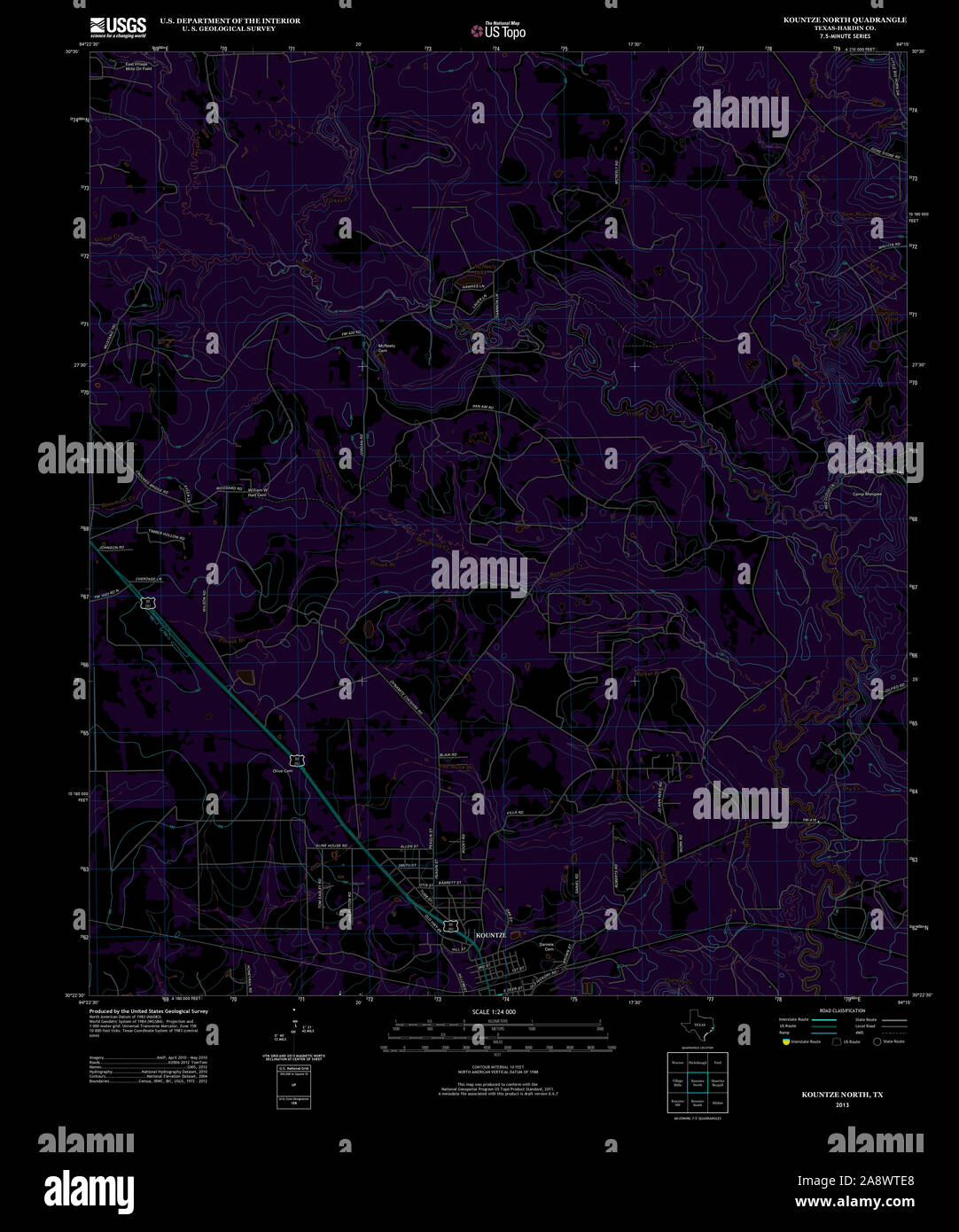 Kountze texas map hi-res stock photography and images - Alamy