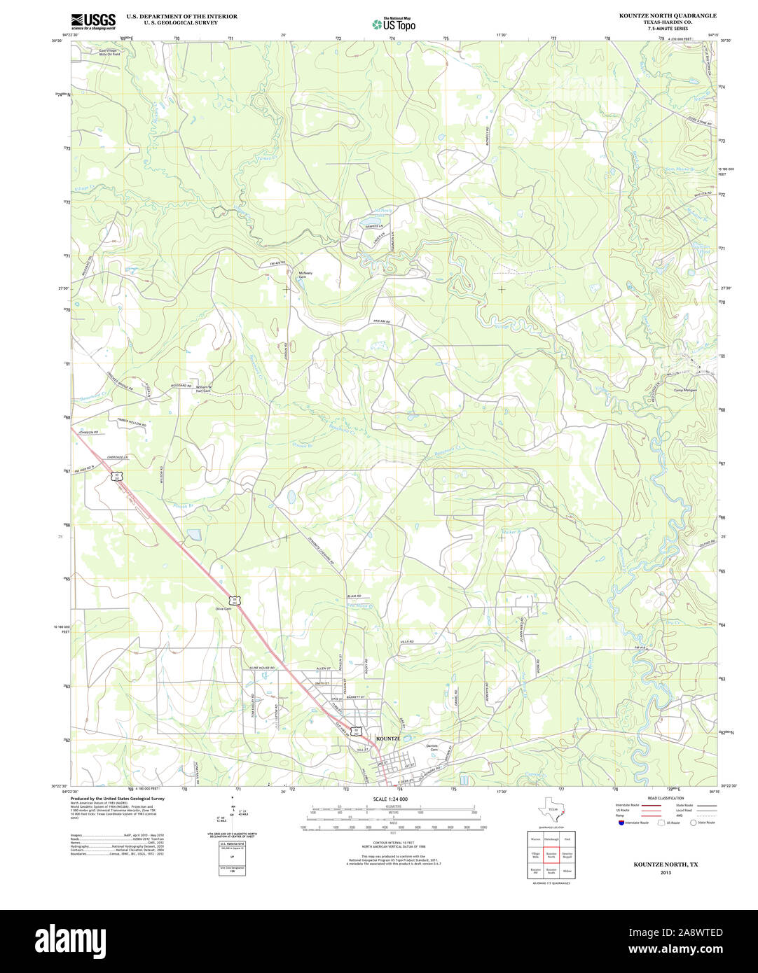 Map of kountze texas Cut Out Stock Images & Pictures - Alamy