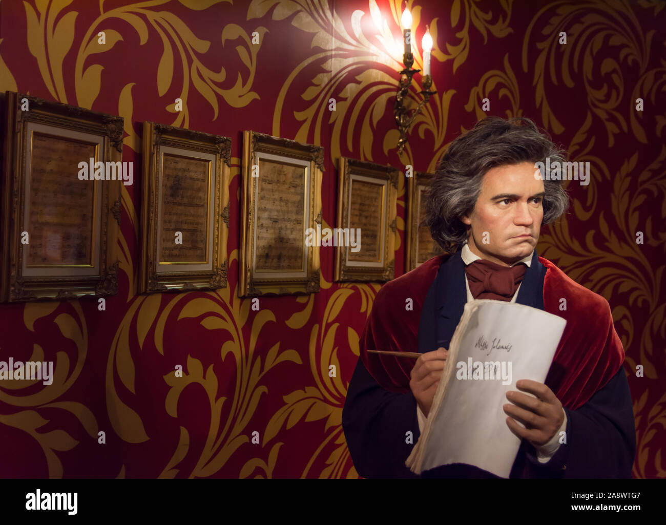 Bangkok,Thailand - November 1,2019 : Ludwig van Beethoven wax figure ...