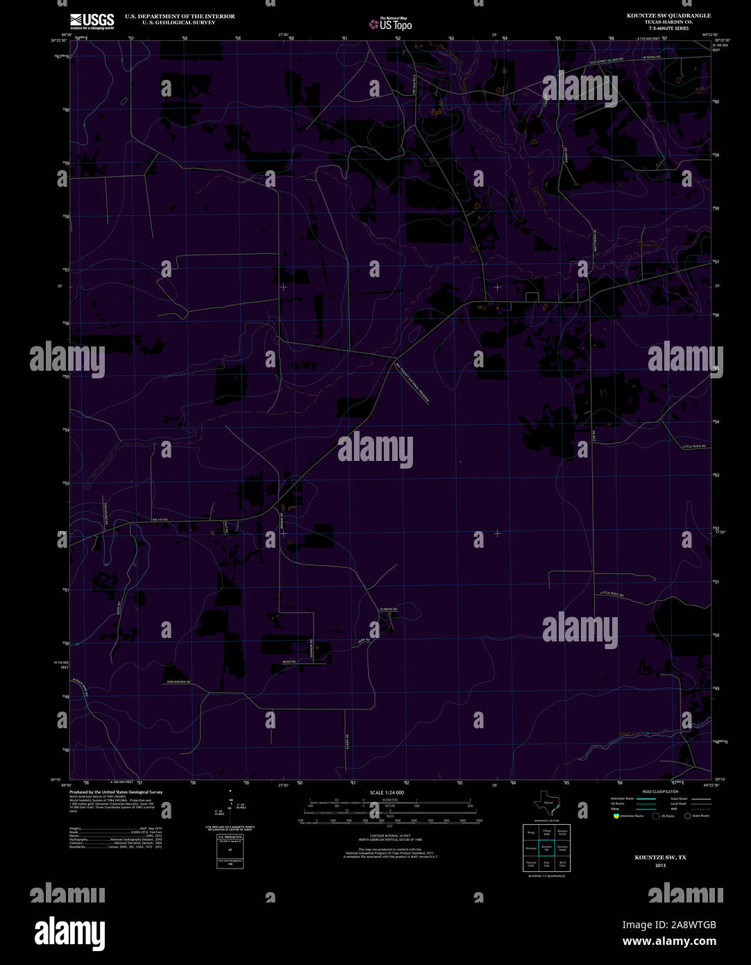 Kountze texas map hi-res stock photography and images - Alamy