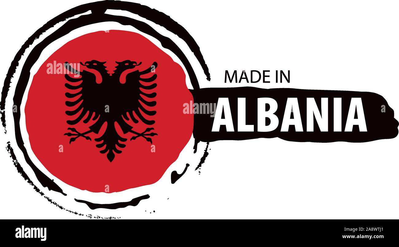 Albania flag, vector illustration on a white background Stock Vector ...