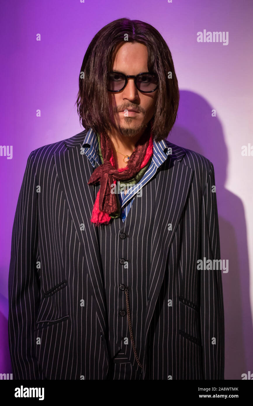 Bangkok,Thailand - November 1,2019 : Johnny Depp wax figure display at ...